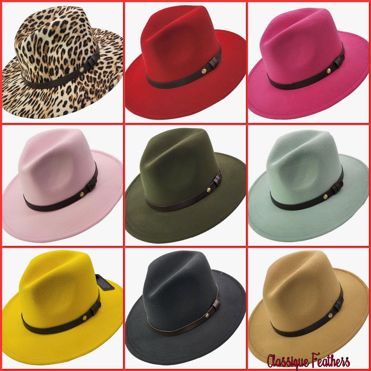 Wool Felt Fedora – Classique Feathers
