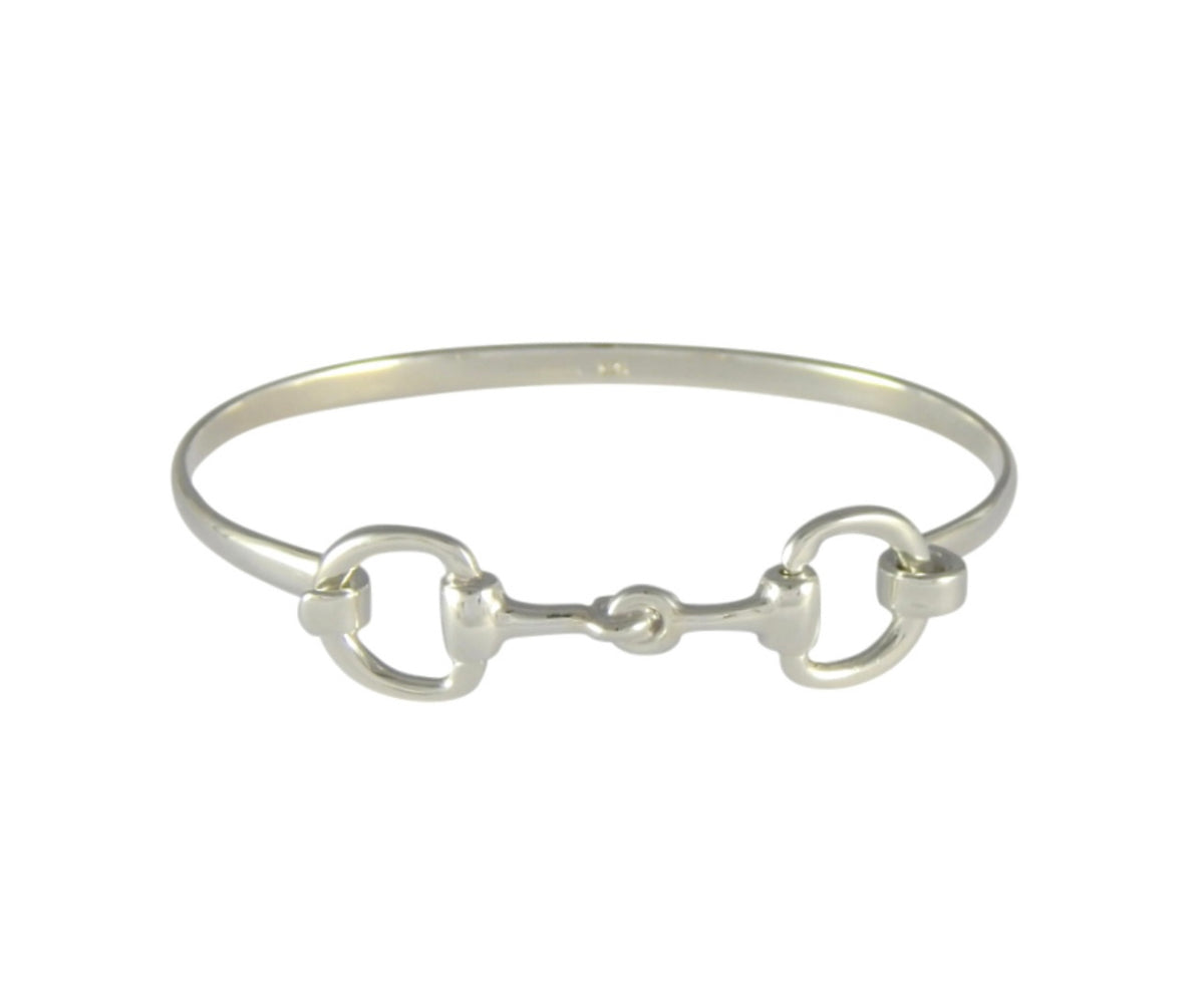 Silver Snaffle Bangle – Classique Feathers